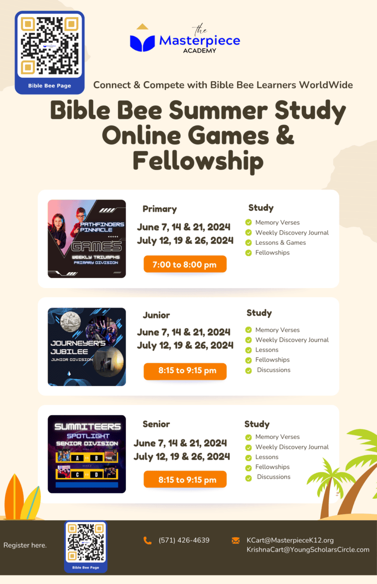 National Bible Bee Summer Study: Family Roadmap - Masterpiece Academy