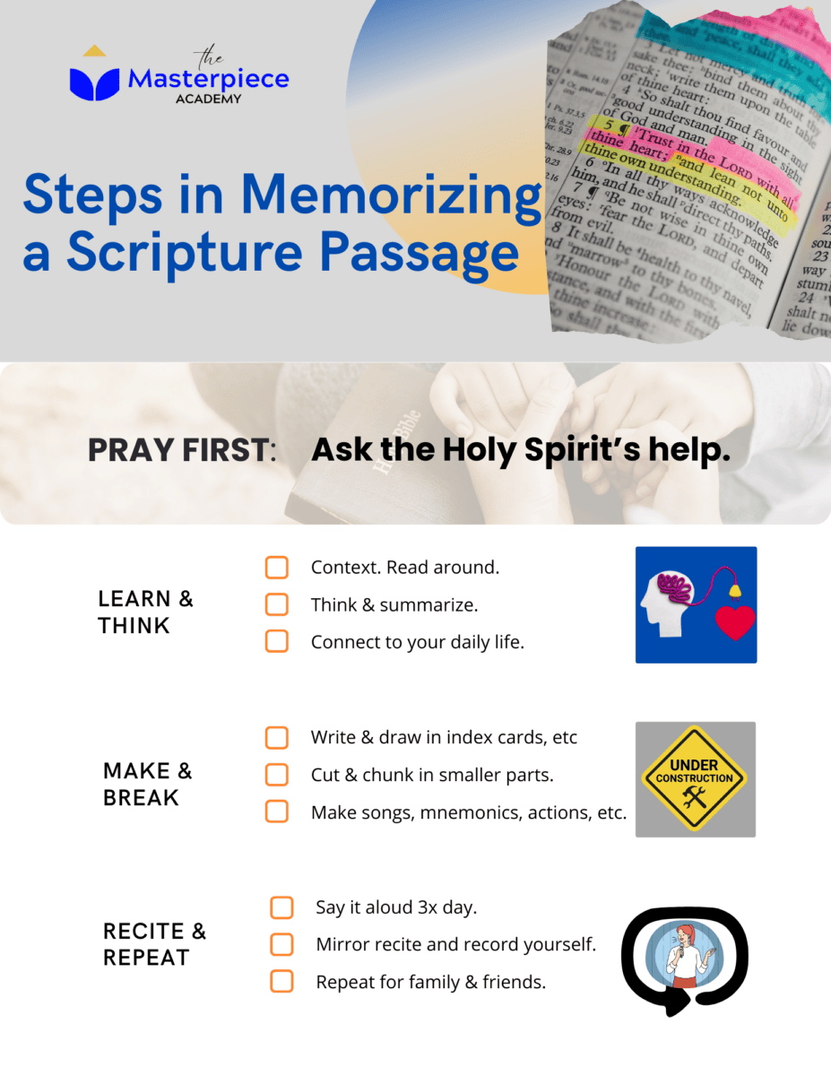 Scripture Memorization Tips: A Guide for Families - Masterpiece Academy